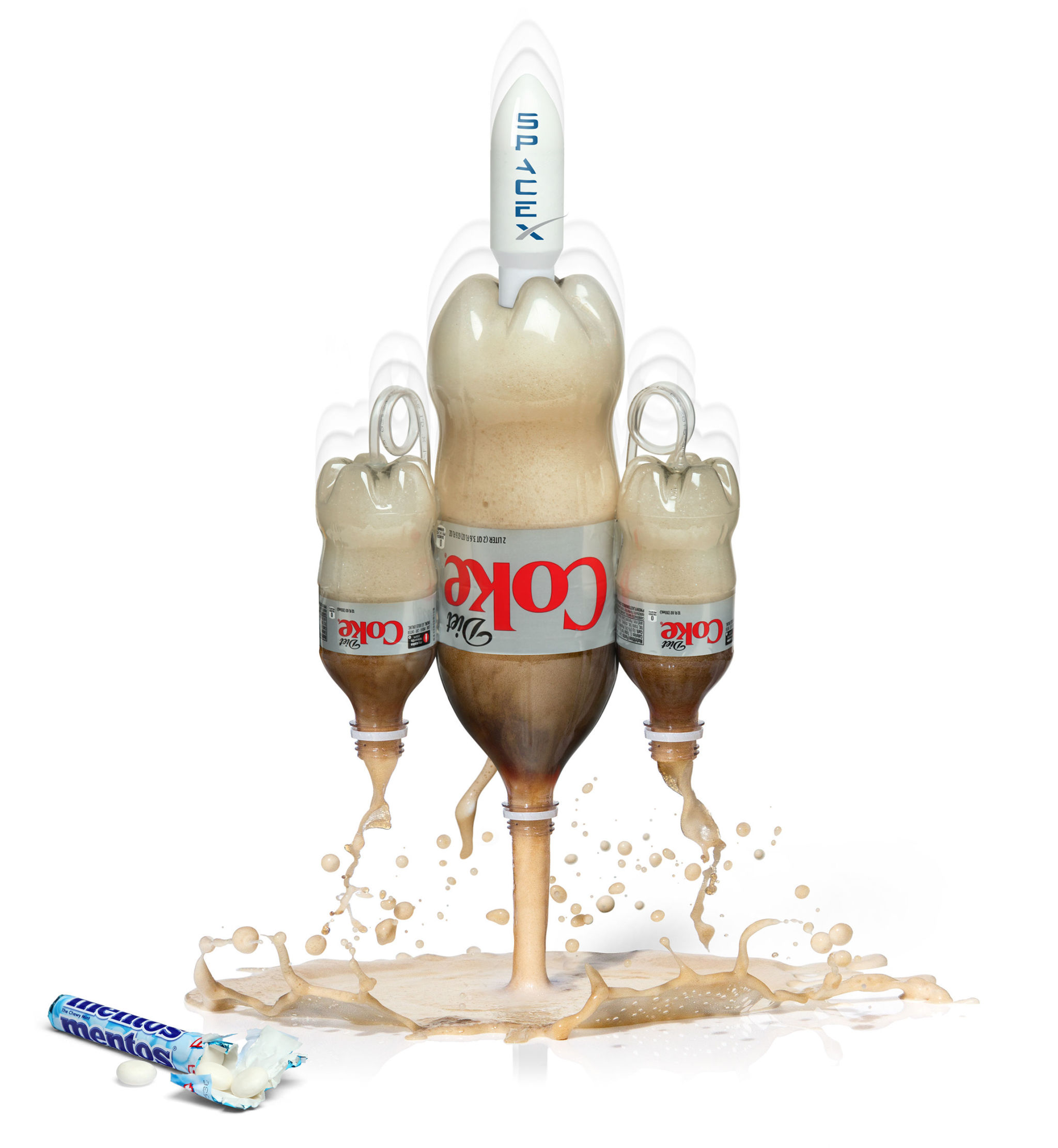 Diet Coke And Mentos Rocket Cola Vs Mentos Series #2: Which Cola