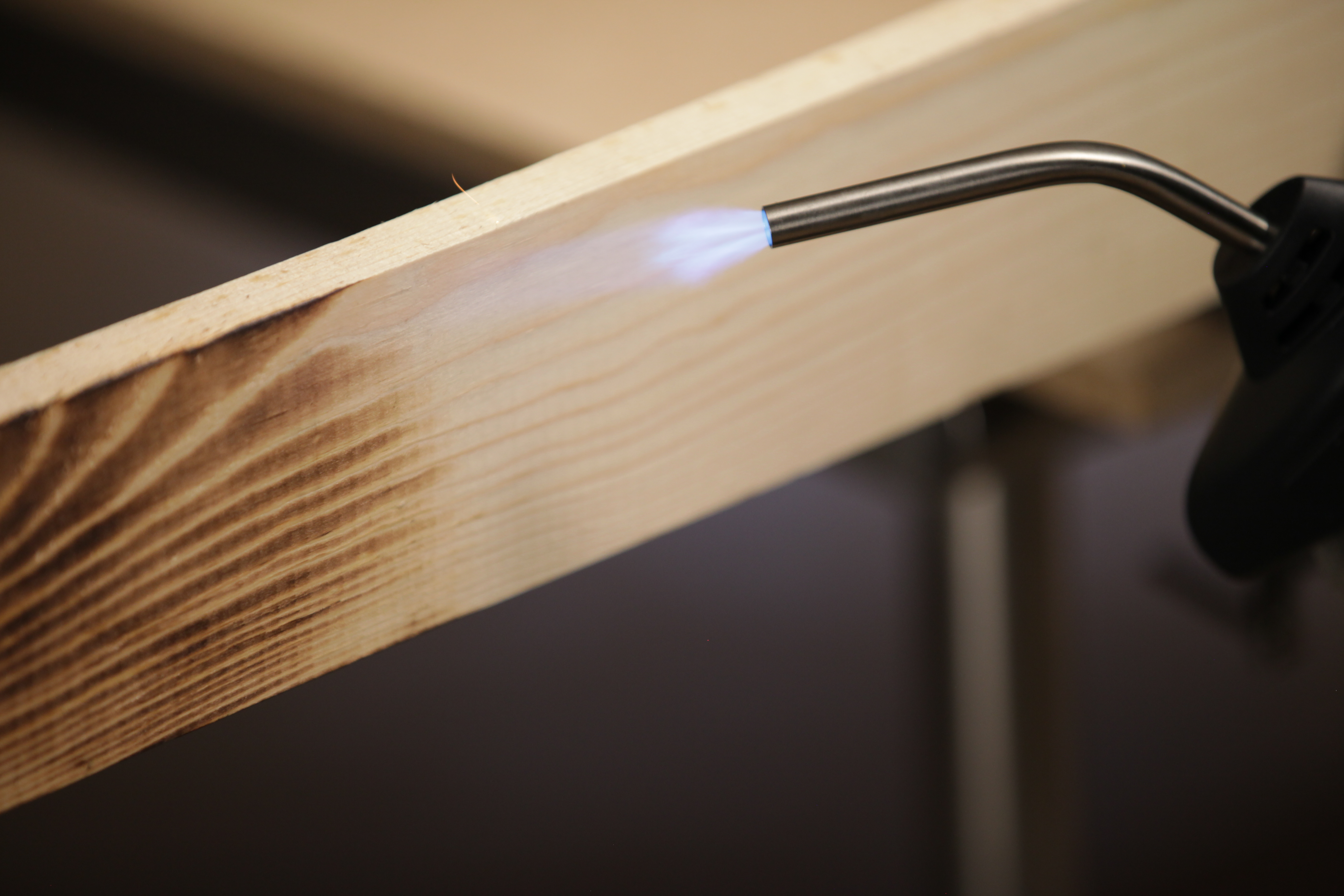Burning Wooden Torch